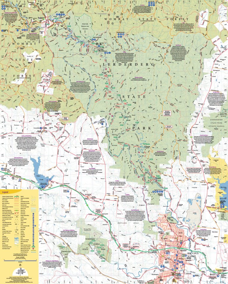 Lerderderg & Werribee Gorges Map Guide Digital - Meridian Maps