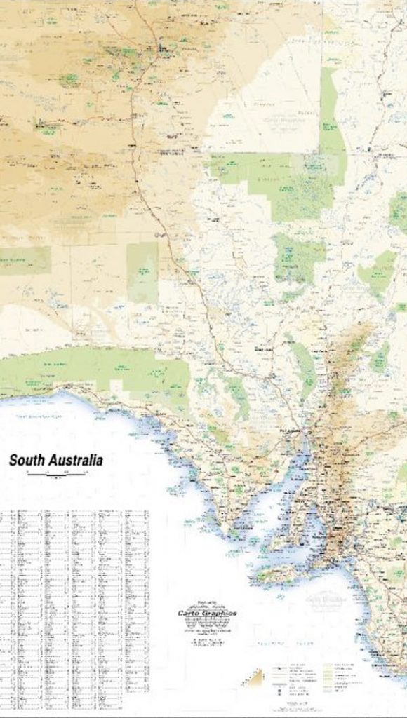 South Australia Wall Map - Meridian Maps