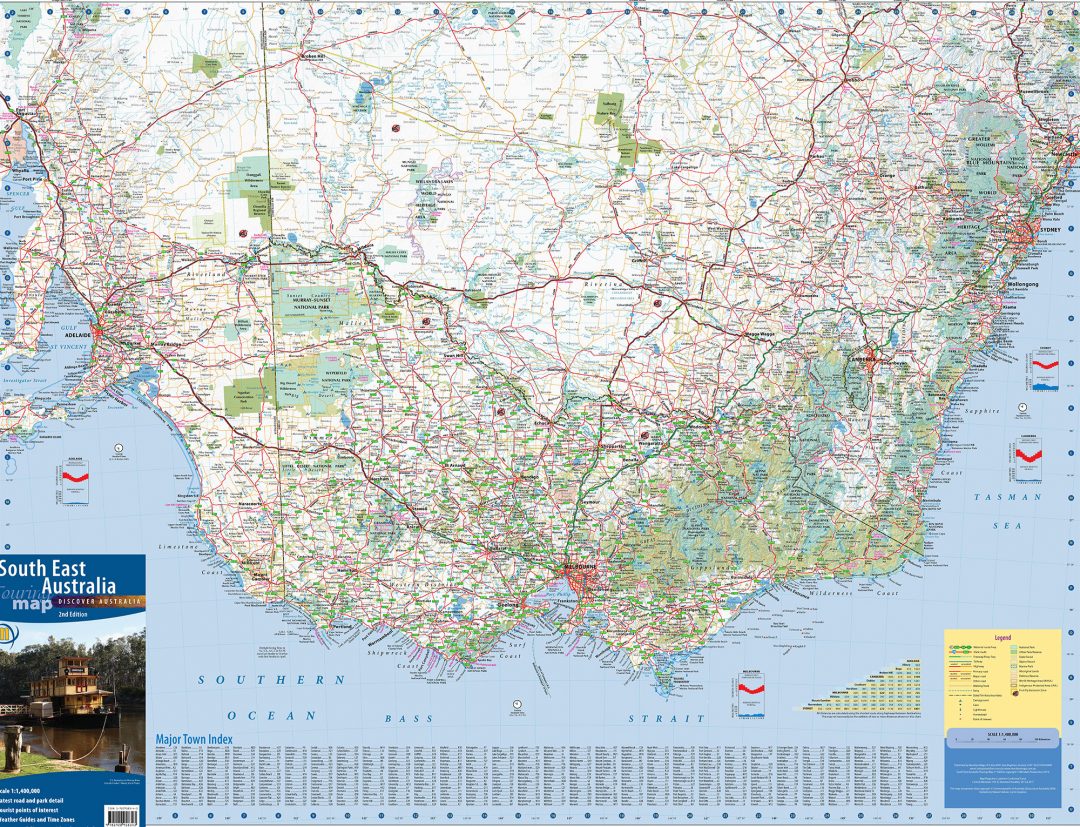 South East Australia Touring Map 2nd Edition - Meridian Maps