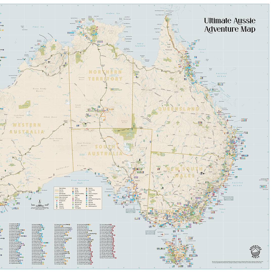 Ultimate Aussie Adventure Map - Meridian Maps
